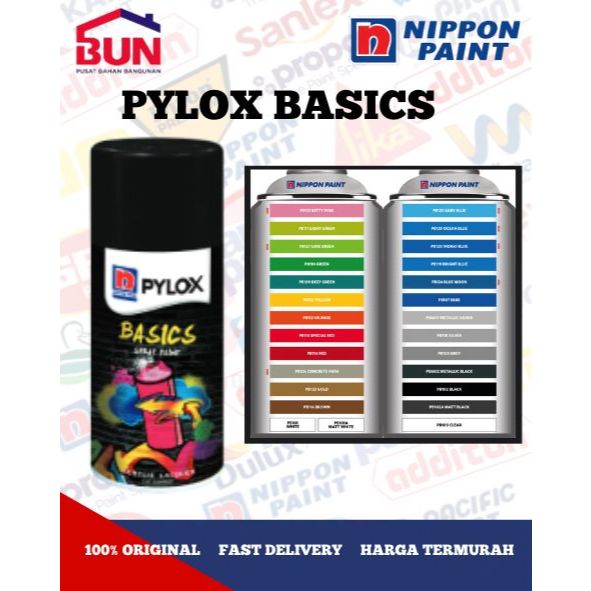 Jual Pylox Pilox Pilok Piloks Basics Nippon Paint 300cc / Cat Semprot Spray Original 100% - PB ...