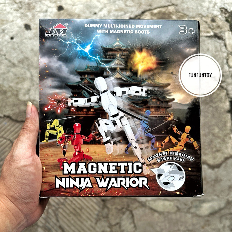Jual Magnetic Ninja Warrior / Dummy Stick Warrior Robot Game Multi ...
