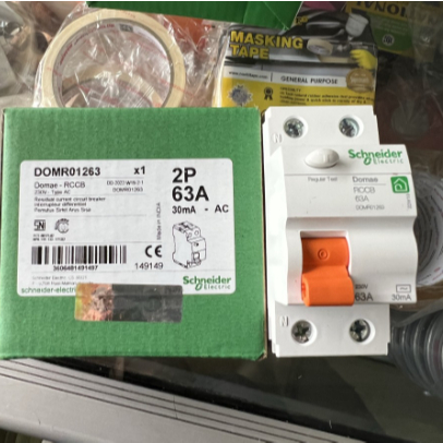 Jual Schneider RCCB / ELCB Domae 1P + N / 1P+N 2P 63A / 63 A 30 mA / 30mA | Shopee Indonesia