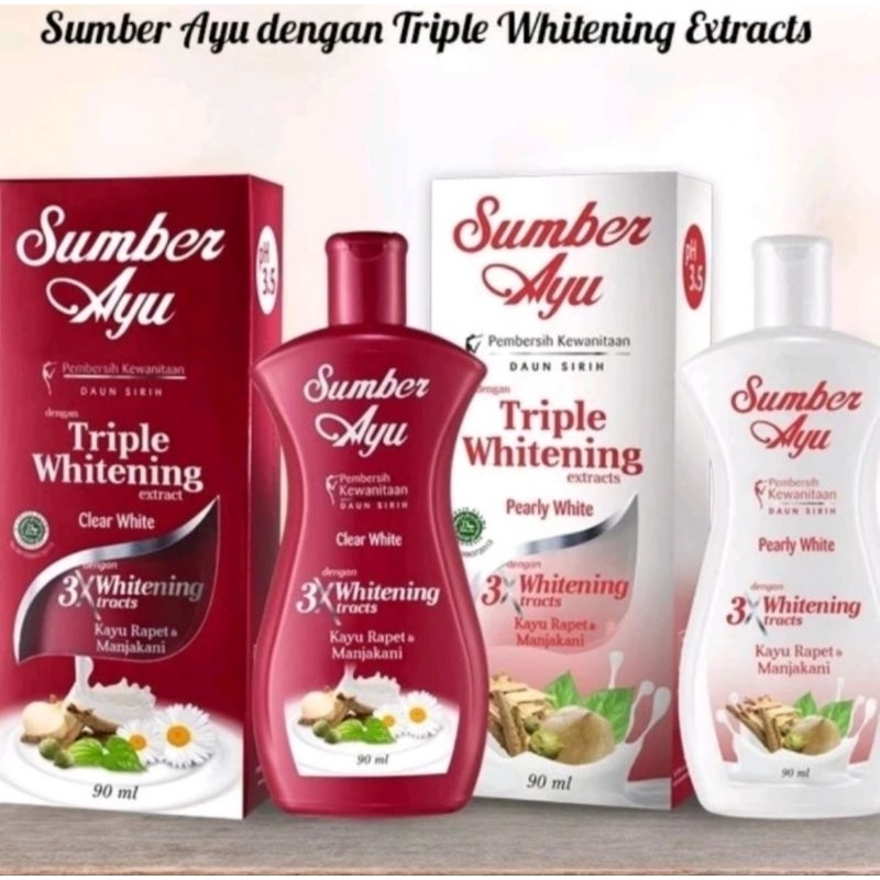 Jual Sumber Ayu triple whitening pembersih kewanitaan premium 90ml | Shopee Indonesia
