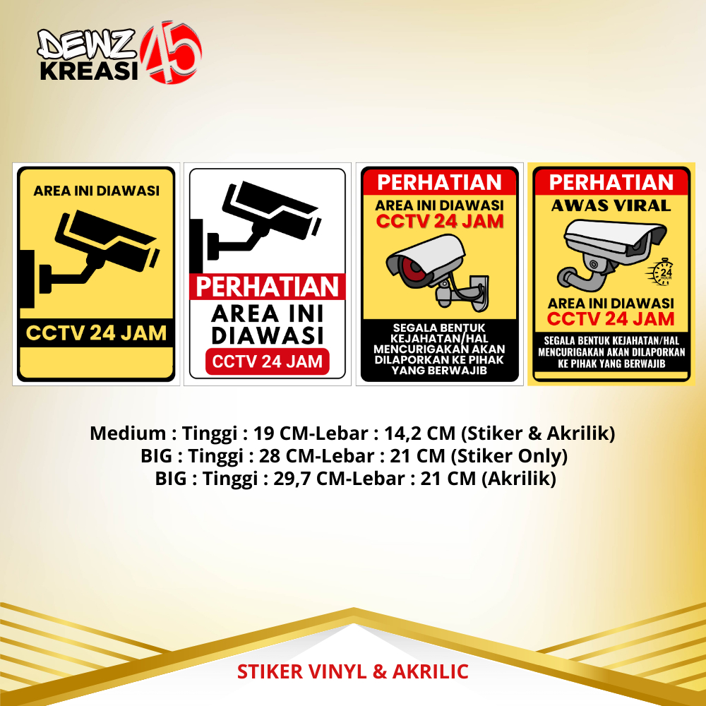 Jual Stiker CCTV, Stiker Vinyl | Shopee Indonesia