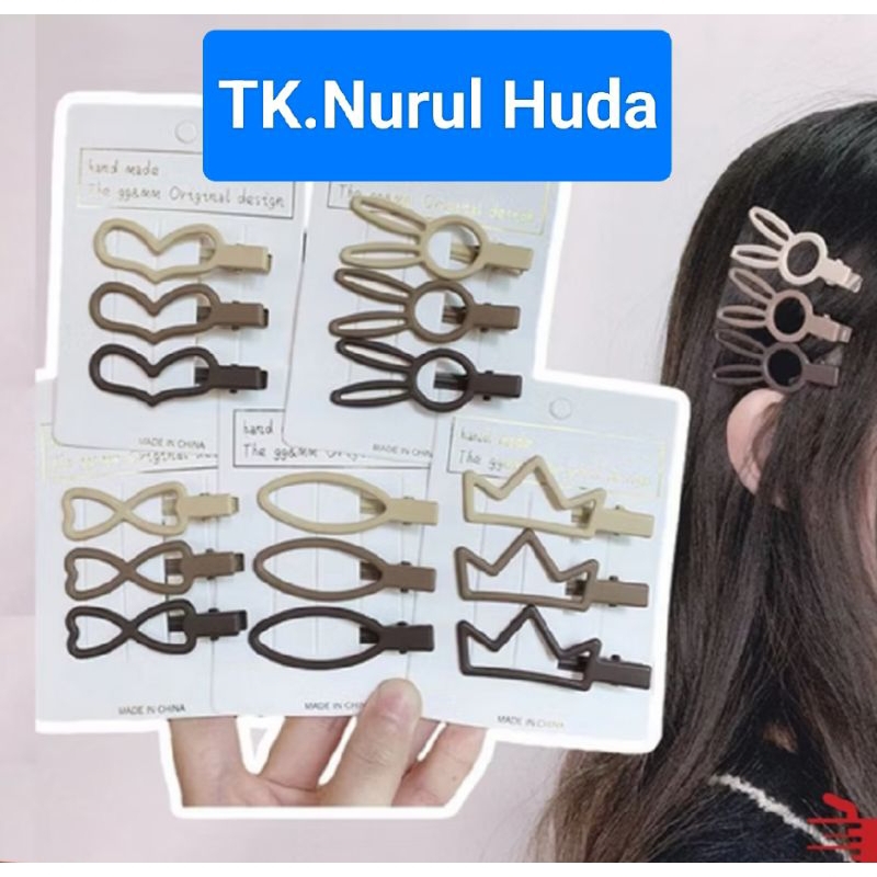 Jual Jepit Rambut Set Wanita Korea lucu / acsesoris rambut | Shopee ...
