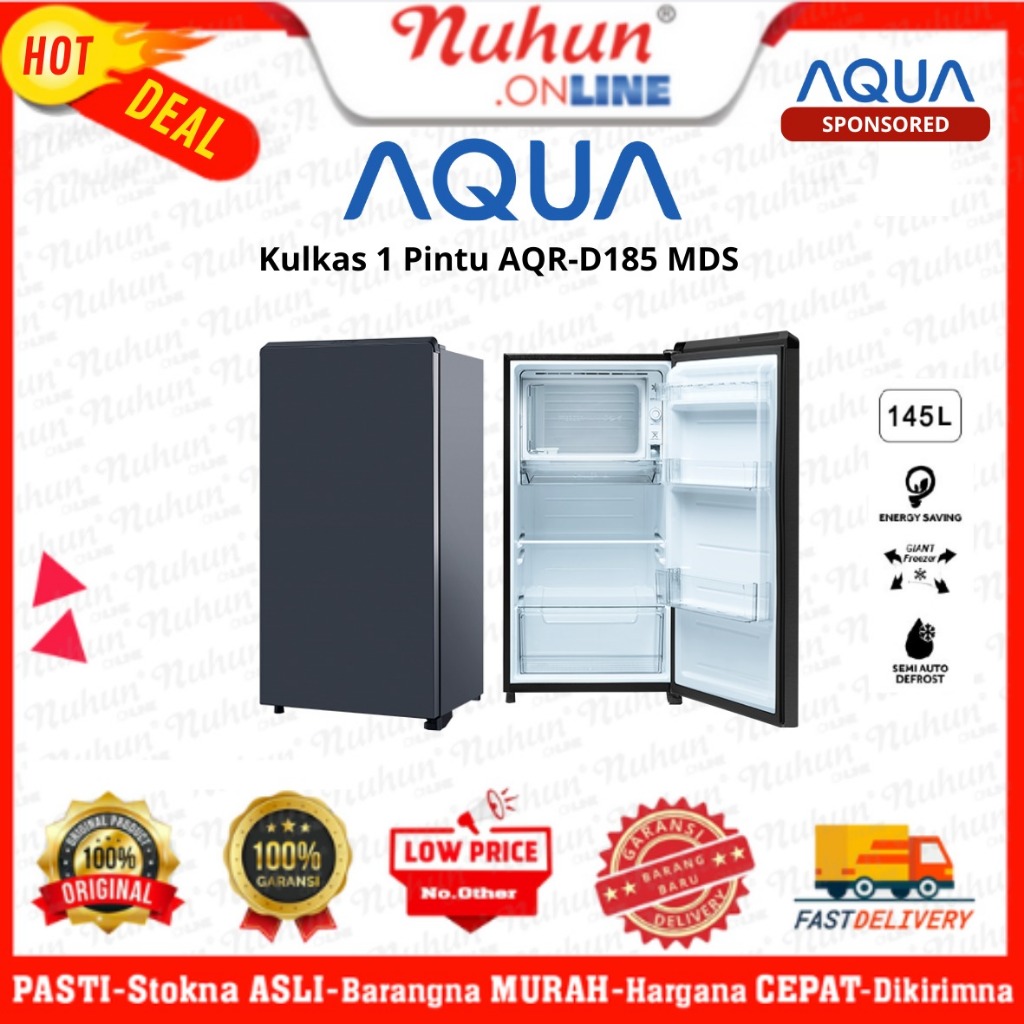 Jual Aqua Kulkas 1 Pintu AQR D185 MDS 150 Liter | Shopee Indonesia