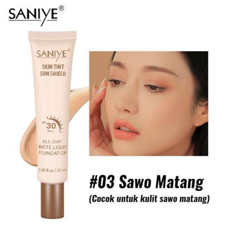 Jual SANIYE Matte Foundation Cream Alas SPF30 Sunscreen 4 Warna R6005 ...