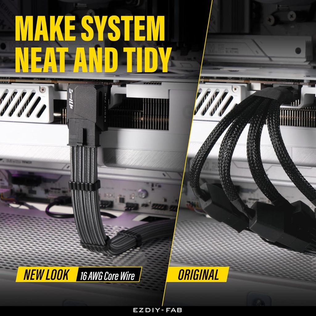 Jual EZDIY-FAB 16 AWG CARBON GREY 12VHPWR PCIE 5.0 MALE TO FEMALE GPU ...
