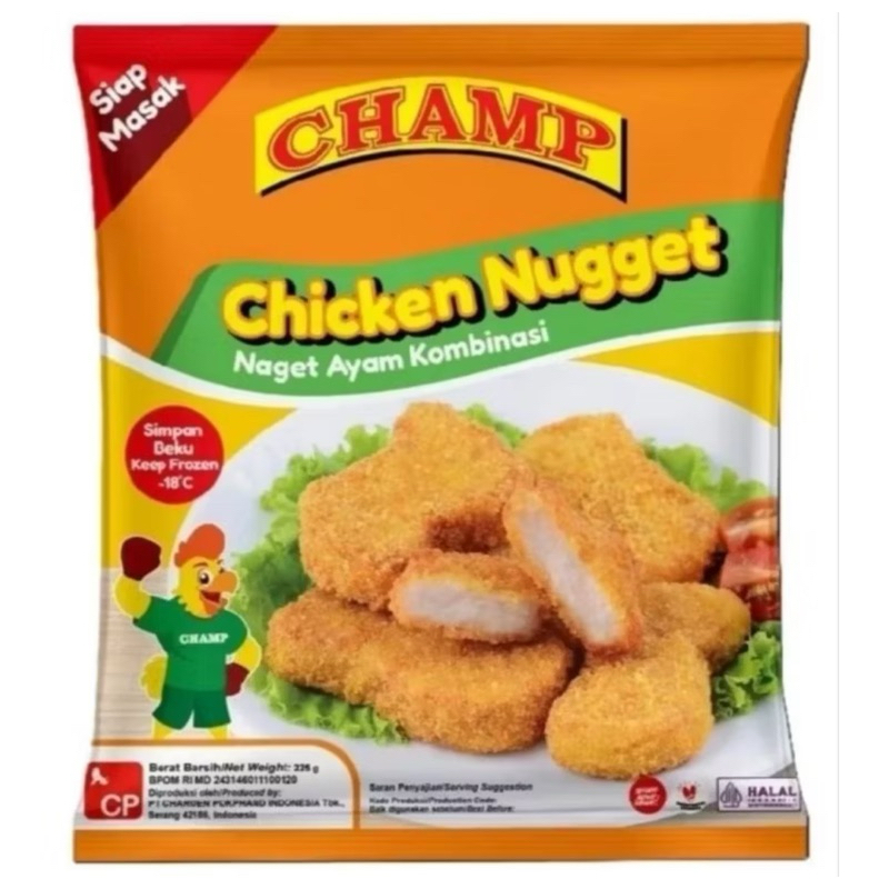 Jual Champ Chicken Nugget 225 Gram Naget Ayam Frozen Food Lauk Siap ...
