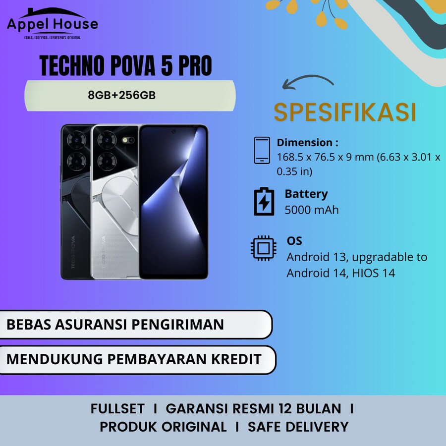 Jual TECHNO POVA 5 PRO 5G BRAND NEW (8GB/256GB) GARANSI RESMI | Shopee ...