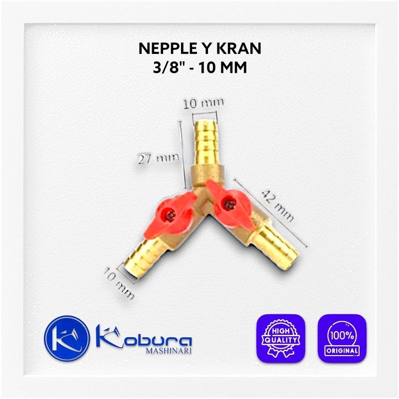 Jual Neppel Y Kran Sambungan Cabang 3 Tipe Y Nepple Cabang 3 Selang Gas ...