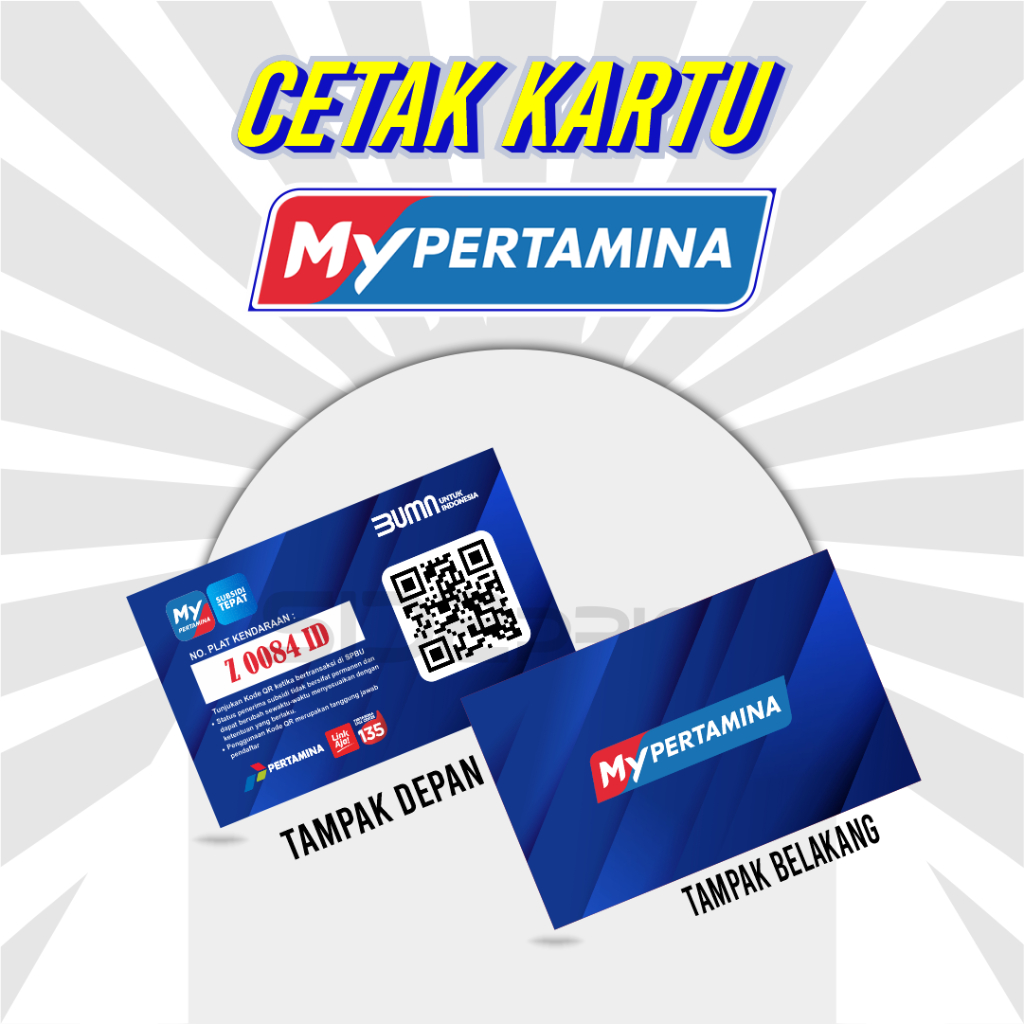 Jual Cetak Kartu My Pertamina bahan Pvc tebal / cetak barcode pertamina/ | Shopee Indonesia