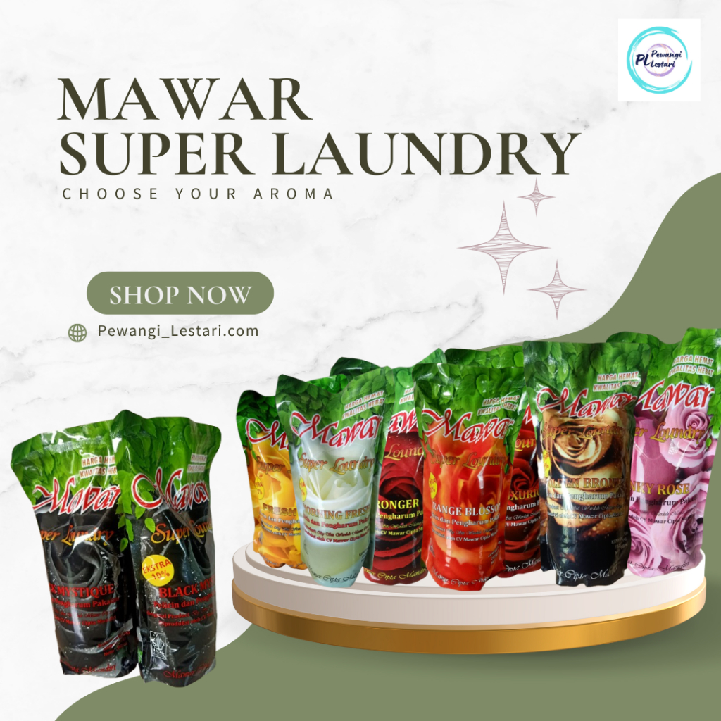 Jual MAWAR SUPER LAUNDRY 900ML / PARFUM LAUNDRY MAWAR / PELICIN PAKAIAN ...