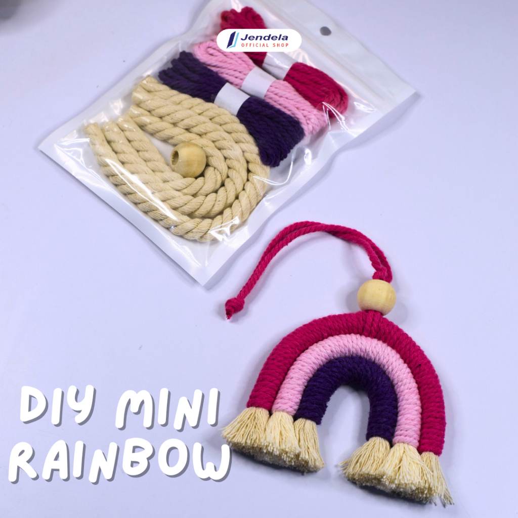 Jual Mini Rainbow Bag Charm Starter KIT Macrame Rainbow Gantungan Tas ...
