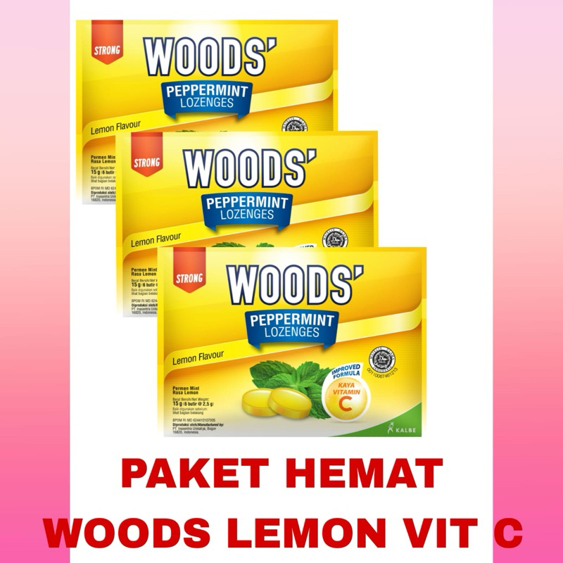 Jual WOODS LOZENGES LEMON VITAMIN C | Shopee Indonesia