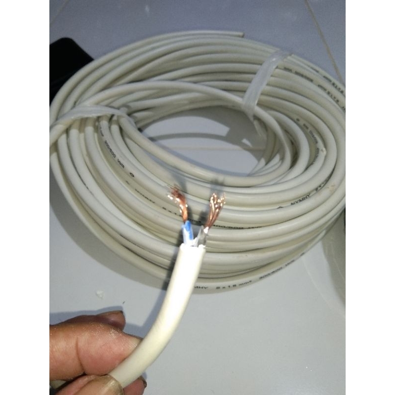 Jual kabel listrik bulat putih serabut tembaga | Shopee Indonesia