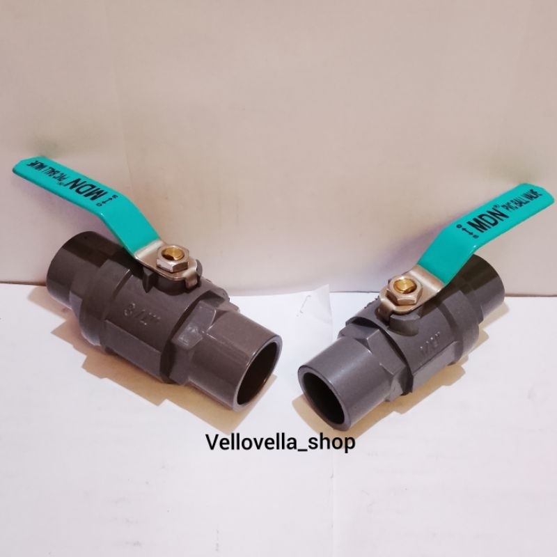 Jual 1/2 Inci 3/4 inci Stop kran pvc gagang besi balvalev gagang besi mdn ball valve gagang besi ...