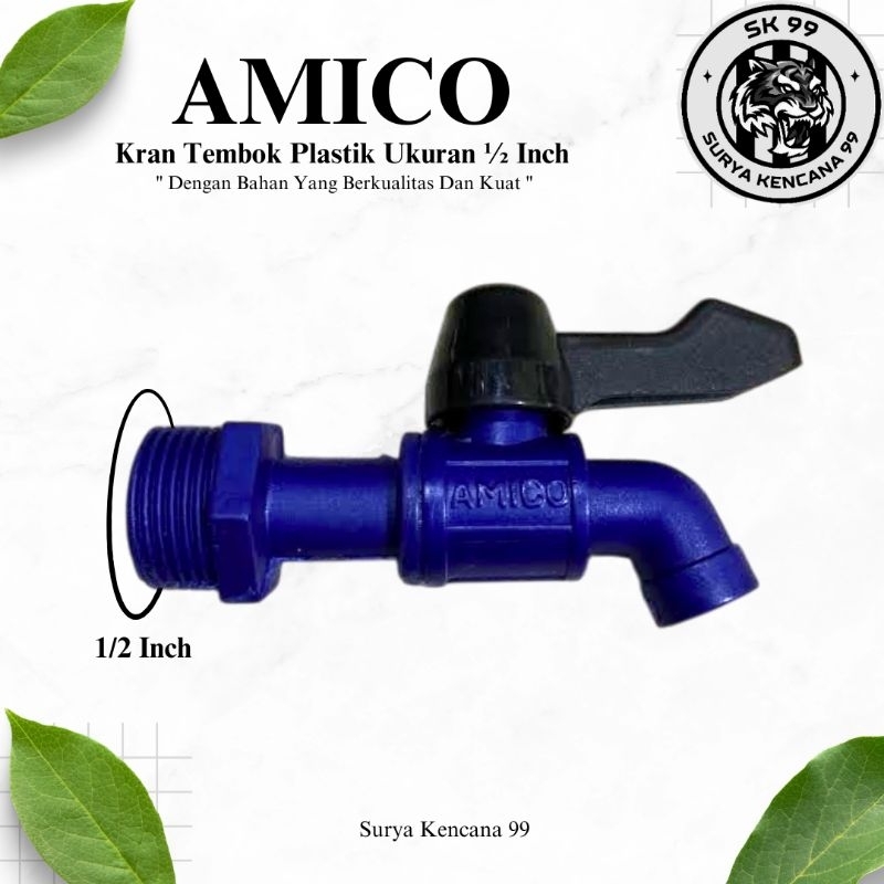 Jual Keran Pvc Kran Air Plastik Amico 1/2 Tebal | Shopee Indonesia