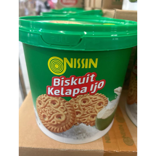 Jual Nissin biskuit kelapa ijo 350gr toples [ EDISI LEBARAN ] | Shopee ...
