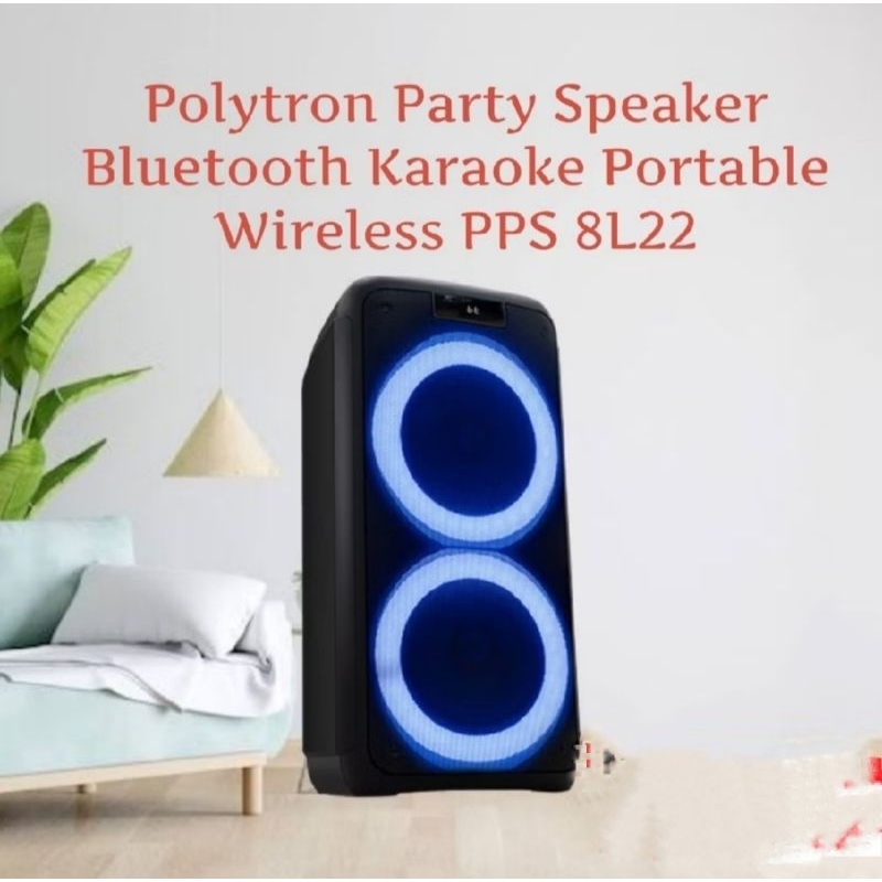 Jual Polytron Party Speaker Bluetooth Karaoke Portable PPS 8L22 ...