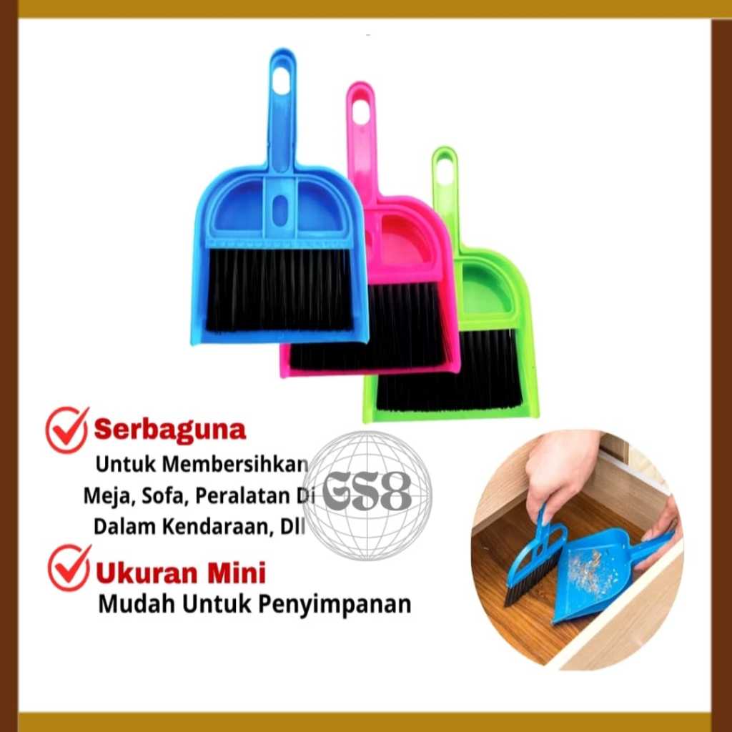 Jual (GS8)Sapu Pengki Mini Set Pembersih Kotoran Debu | Shopee Indonesia