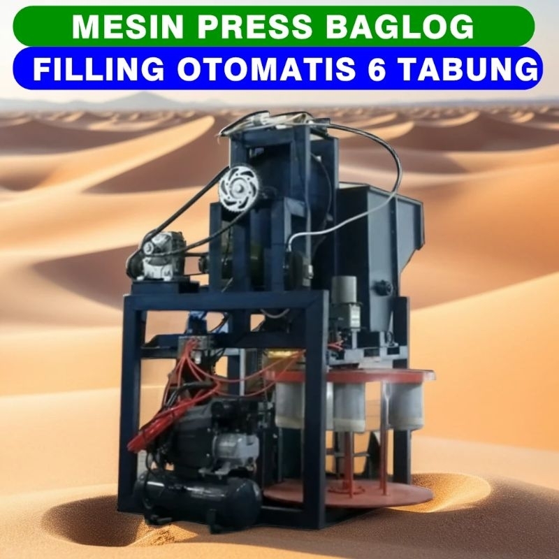 Jual Mesin Press Baglog 6 Tabung Sistem Otomatis Pneumatic | Shopee ...