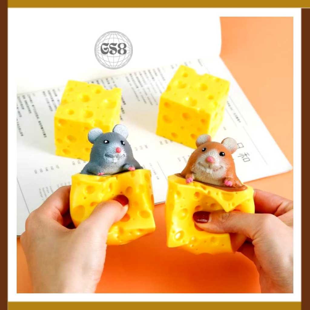 Jual (GS8)Mainan Squishy Tikus Karet Silikon /Mainan Tikus Keju Lucu ...