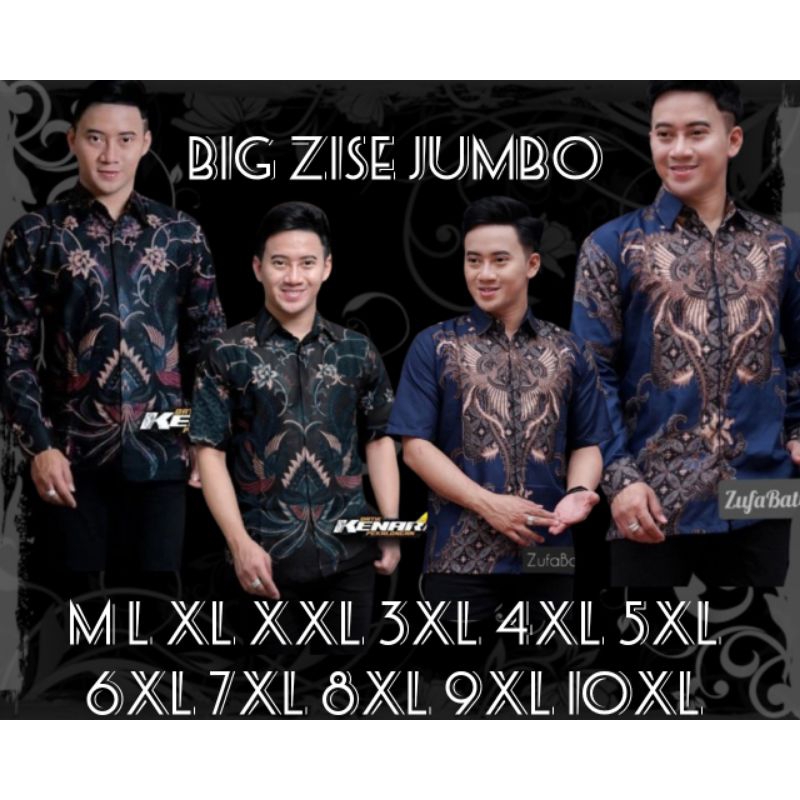 Jual KEMEJA BATIK PRIA LENGEN PANJANG PENDEK MURAH BIG ZISE JUMBO M.L.XL.XXL.3XL.4XL.5XL.6XL.7XL ...
