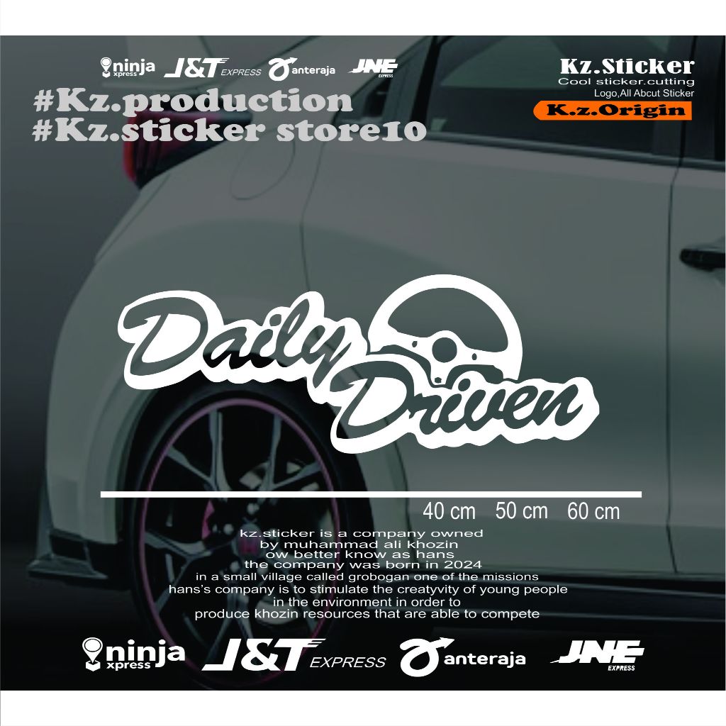Jual STICKER DAILY DRIVEN KACA DAN BODY MOBIL REFLECTIVE | STICKER CUTTING DAILY DRIVEN ...