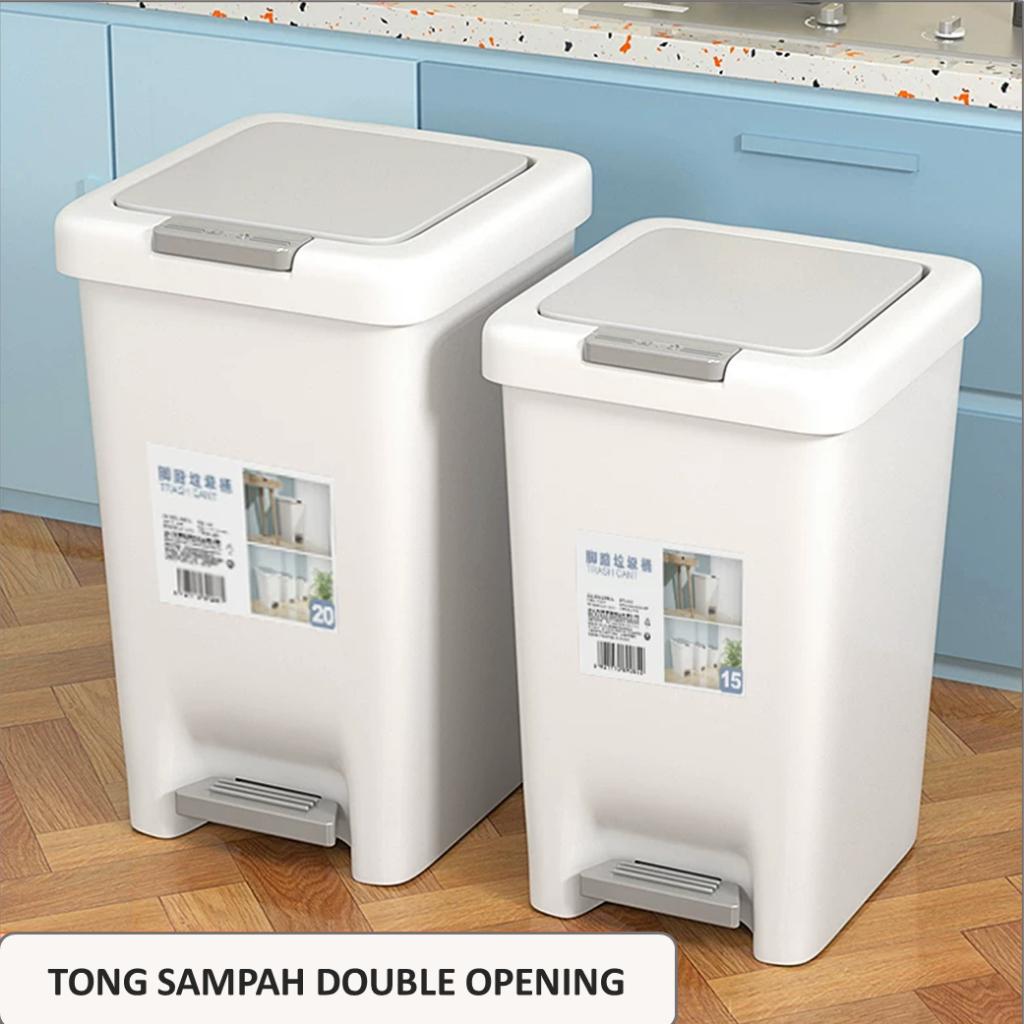 Jual TEMPAT SAMPAH INJAK 8L 15L / TONG SAMPAH PLASTIK TERTUTUP / TRASH BIN KOTAK SAMPAH DAPUR ...