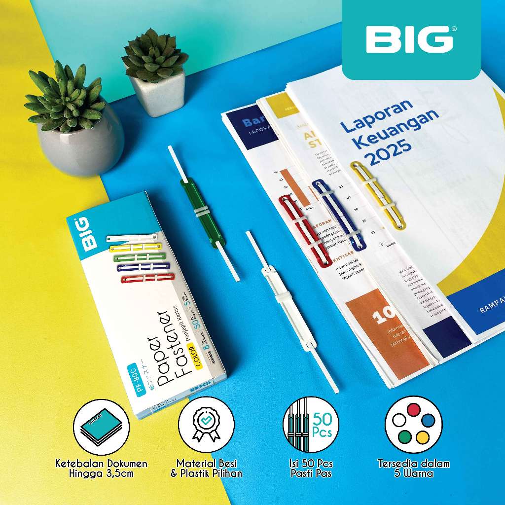 Jual Paper Fastener Acco Warna Warni BIG PF-80C | Shopee Indonesia