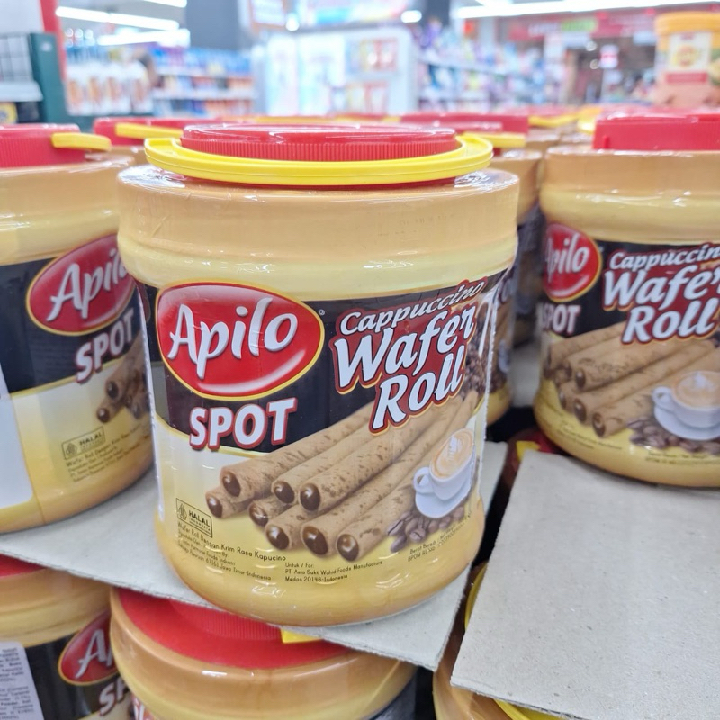 Jual APILO SPOT Cappuccino Wafer Roll 500gram | Shopee Indonesia