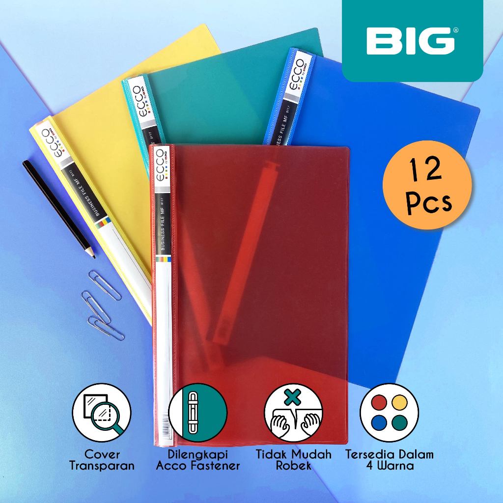 Jual 12 Pcs BIG Map Bisnis File F4 Folio Ecco Map / Map Ako / Business ...