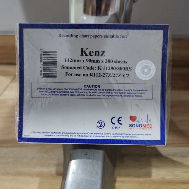 Jual Kertas EKG / ECG Kenz R112-27Z / 112mm x 90mm x 300sh / 112 x 90 x ...