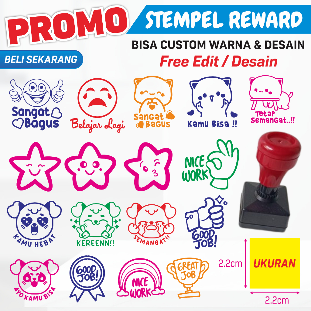 Jual Stempel Guru Bintang [KECIL] Star Teacher Stamp Penilaian Rewards ...