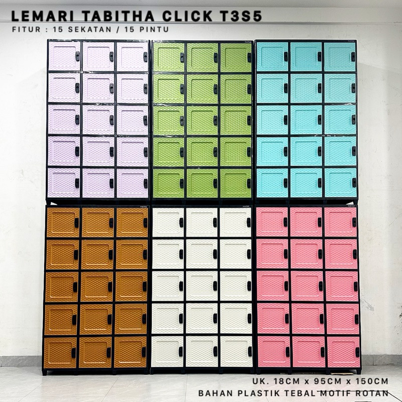 Jual LEMARI TABITHA CLICK T3S5 / LEMARI CABINET 15 SEKATAN | Shopee ...