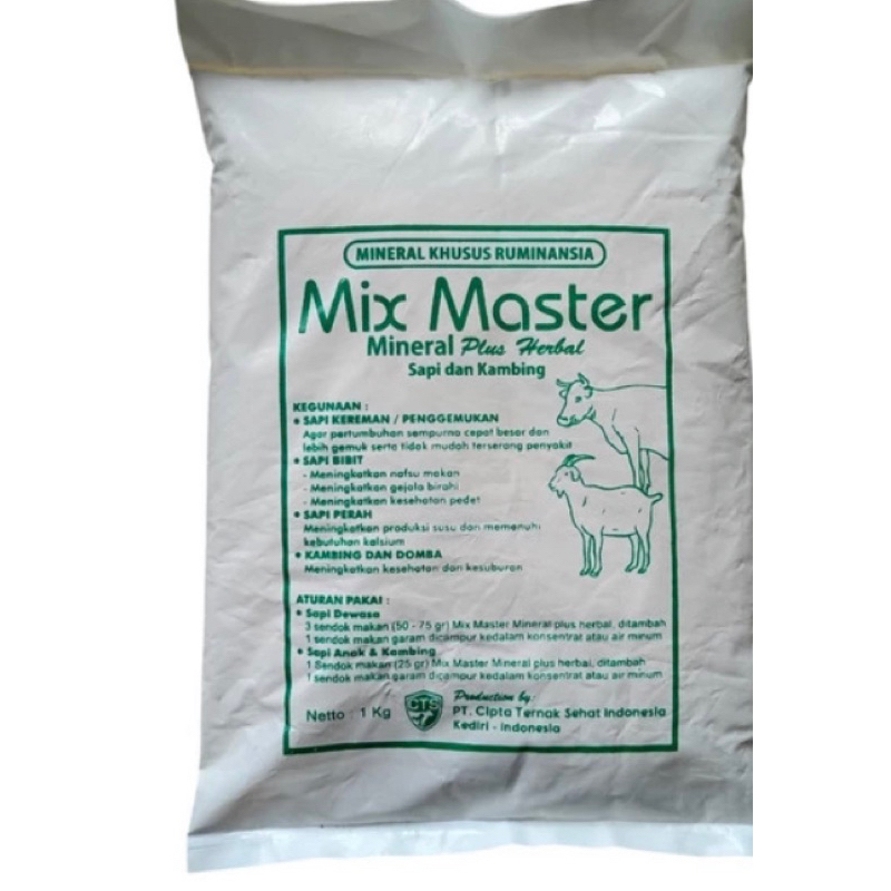 Jual Mix Master Premix Mineral Plus Herba Ruminansia 1kg Mineral khusus ...