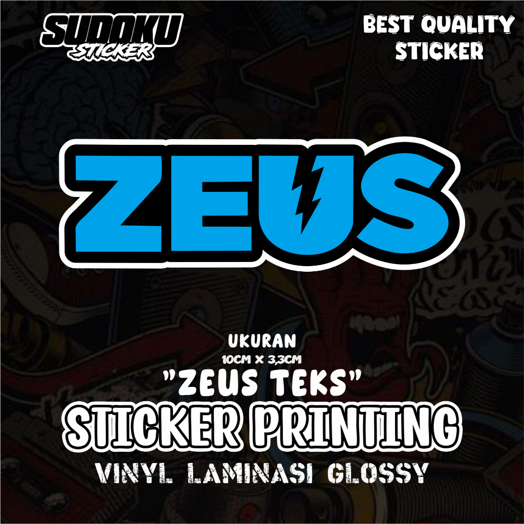 Jual STICKER STIKER PRINTING ZEUS TEKS VIRAL FYP AESTHETIC | Shopee ...
