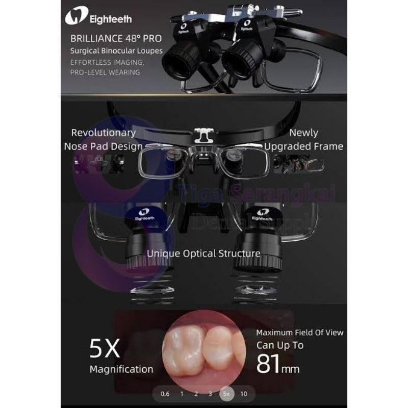Jual Eighteeth Dental Surgical Binocular Loupe Brilliance 48 Pro ...