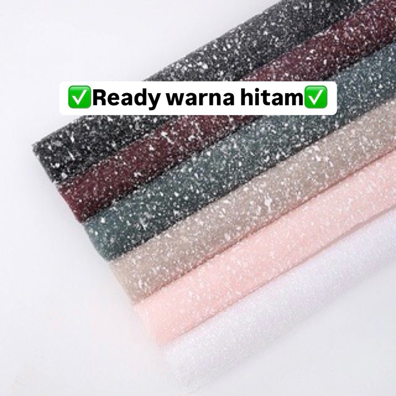 Jual (READY HITAM) KAIN TILE SALJU WRAPPING SNOW BUKET METERAN ROLL ...
