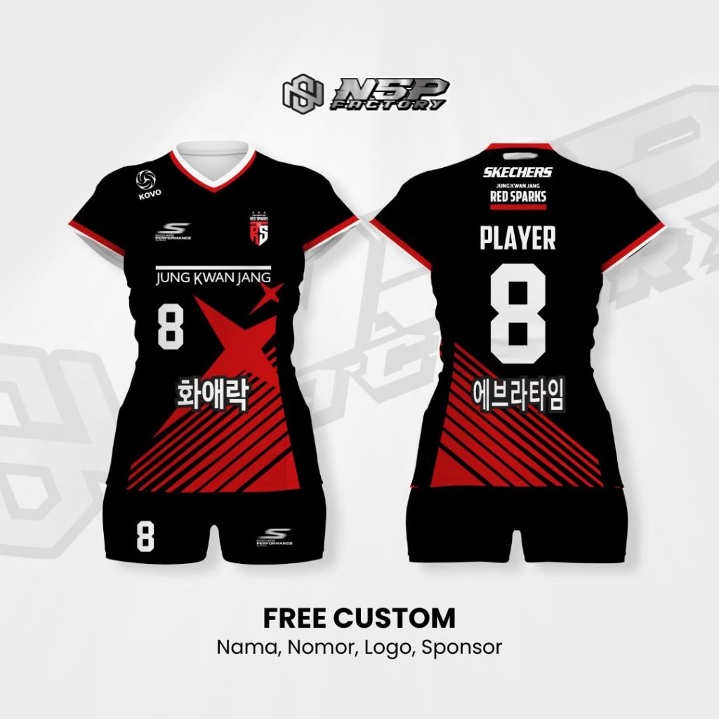 Jual "Jersey Voli RED SPARK MEGAWATI PROLIGA - VOLI KOVO - Free Custom ...