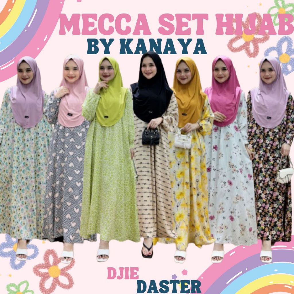 Jual MECCA DRESS HIJAB BY KANAYA ORIGINAL Dress + Hijab | Shopee Indonesia