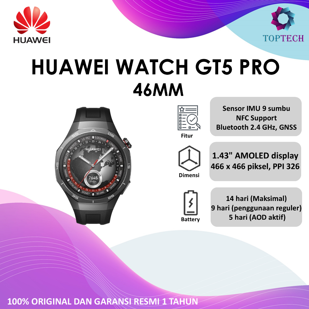 Jual HUAWEI WATCH GT5 PRO 46MM Smartwatch | Shopee Indonesia