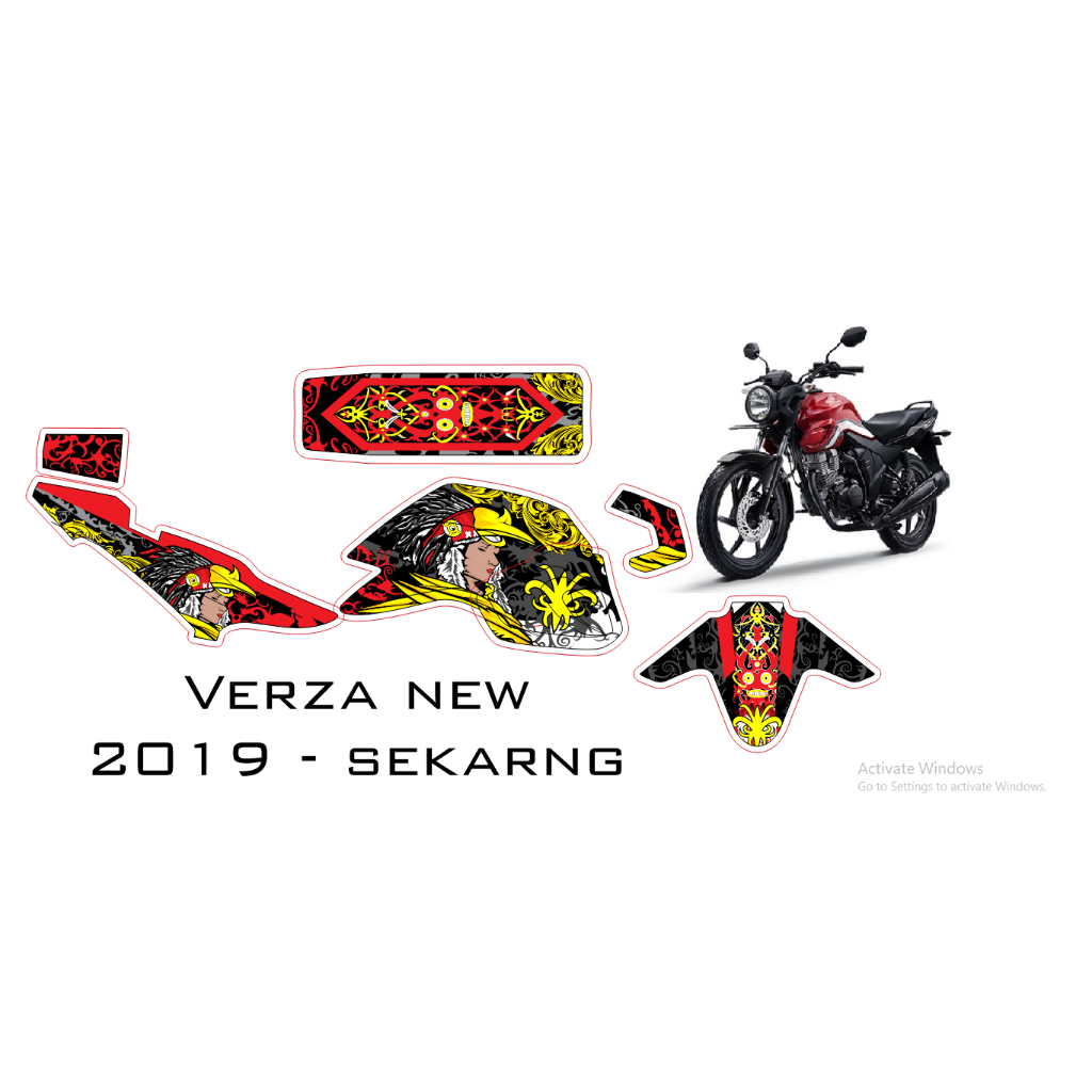 Jual CUSTOM DECAL STICKER MOTOR HONDA CB VERZA 2019 HINGGA SEKARANG ...
