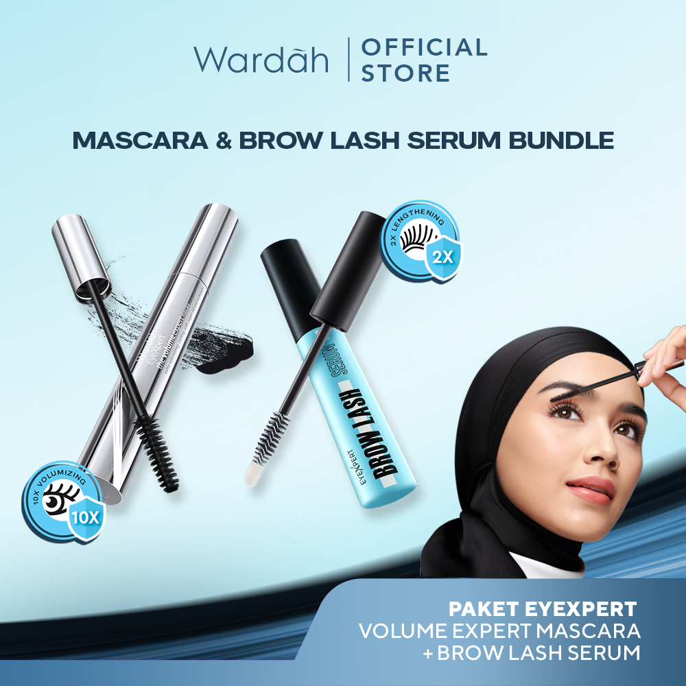 Jual [BUNDLE] WARDAH Paket Volume Expert Mascara + Brow Lash Serum ...