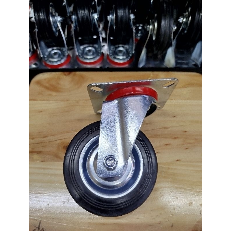 Jual RKS - Roda 4" in karet hidup mati rem roda troli gerobak 4 inchi ...