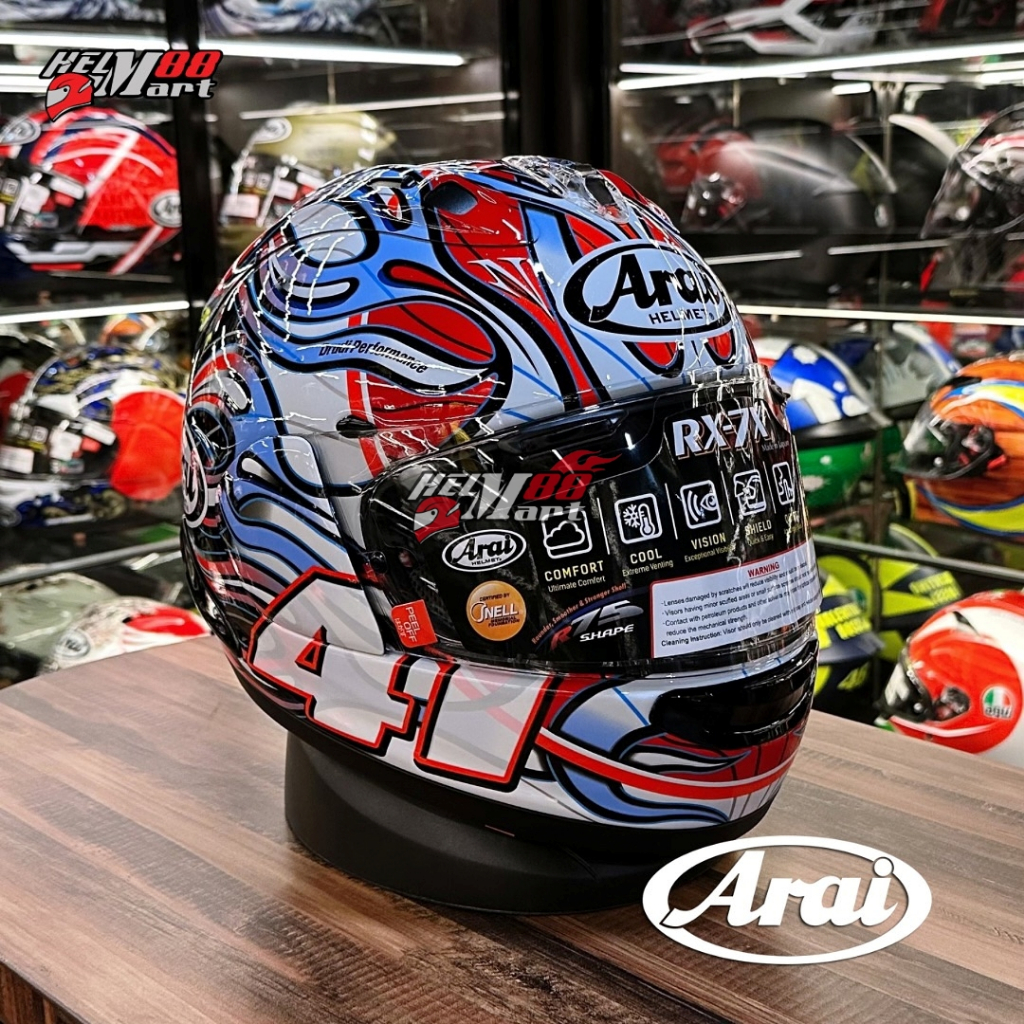 Jual Arai RX-7X HAGA WSBK RAINBOW Full Face - Helm ARAI RX7X Original ...