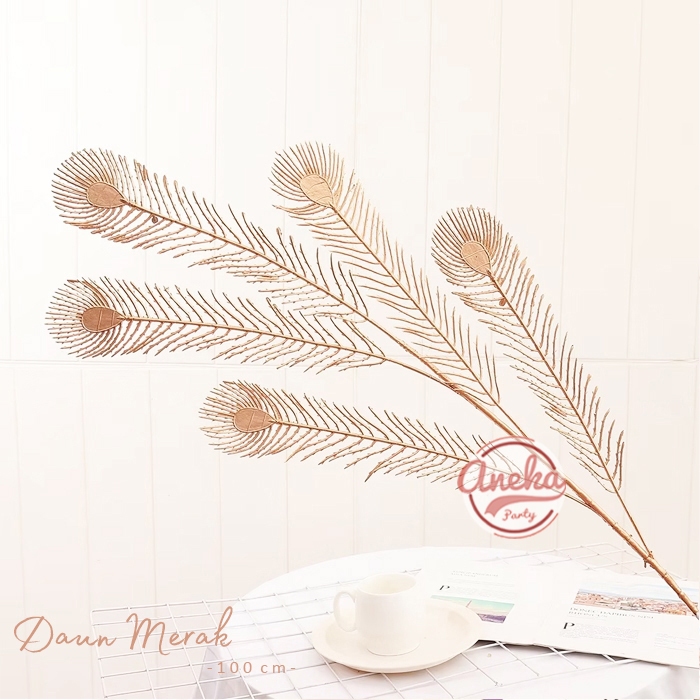 Jual Bunga Daun Artificial Merak Gold / Tanaman Palsu Bunga Plastik ...