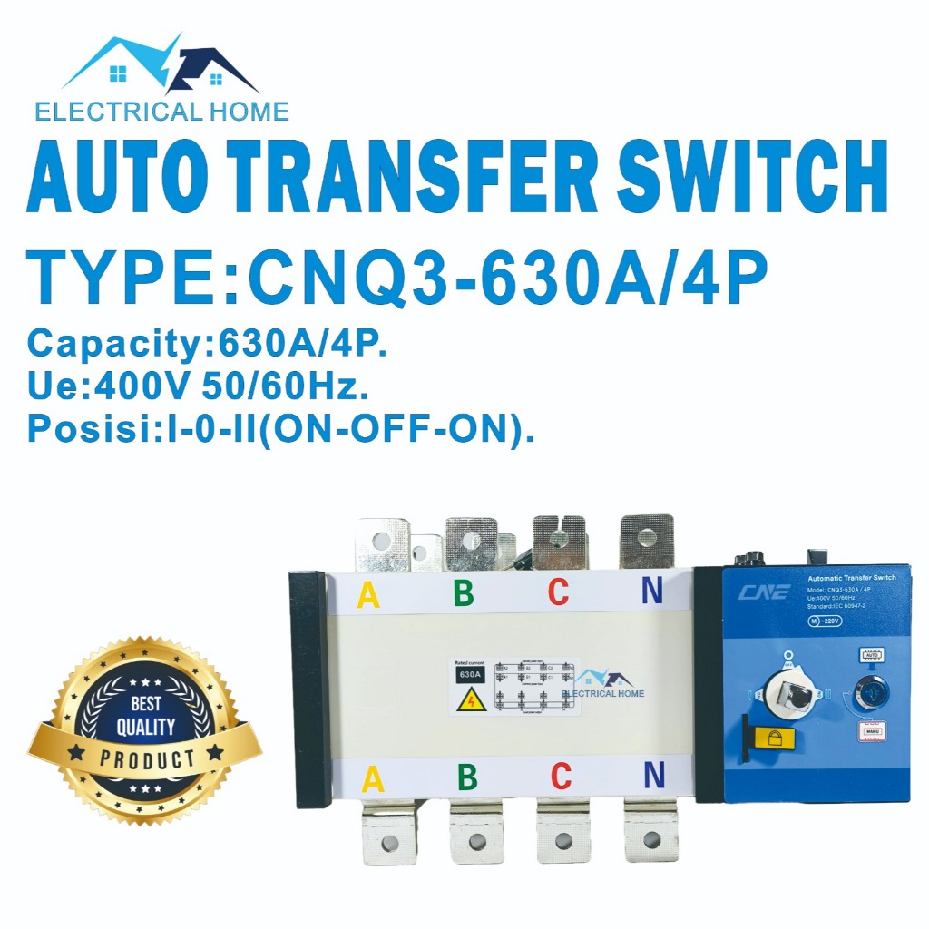 Jual Auto Transfer Switch ATS 4P 630A/Motorized Ohm Saklar 630A ...