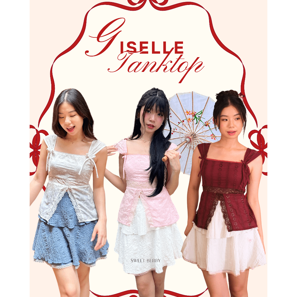 Jual Sweet Berry - Giselle Tank Blouse (Tanktop Blouse Atasan Cotton ...