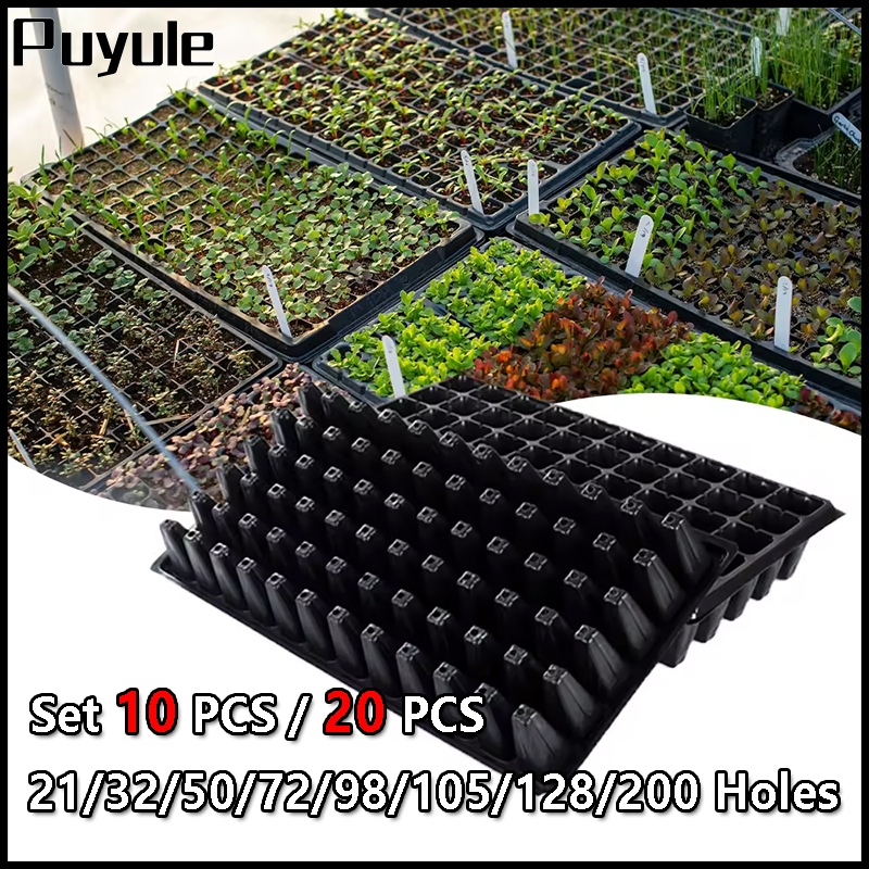 Jual 10/20 PCS Tray Semai / Pot Tray Semai Bibit Benih 21/32/50/72/105 ...