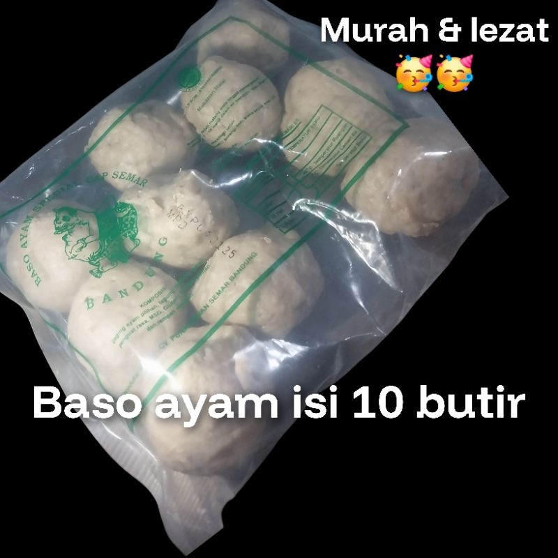 Jual baso ayam sedang isi 10 [ cocok untuk baso bakar] semar asli bandung | Shopee Indonesia