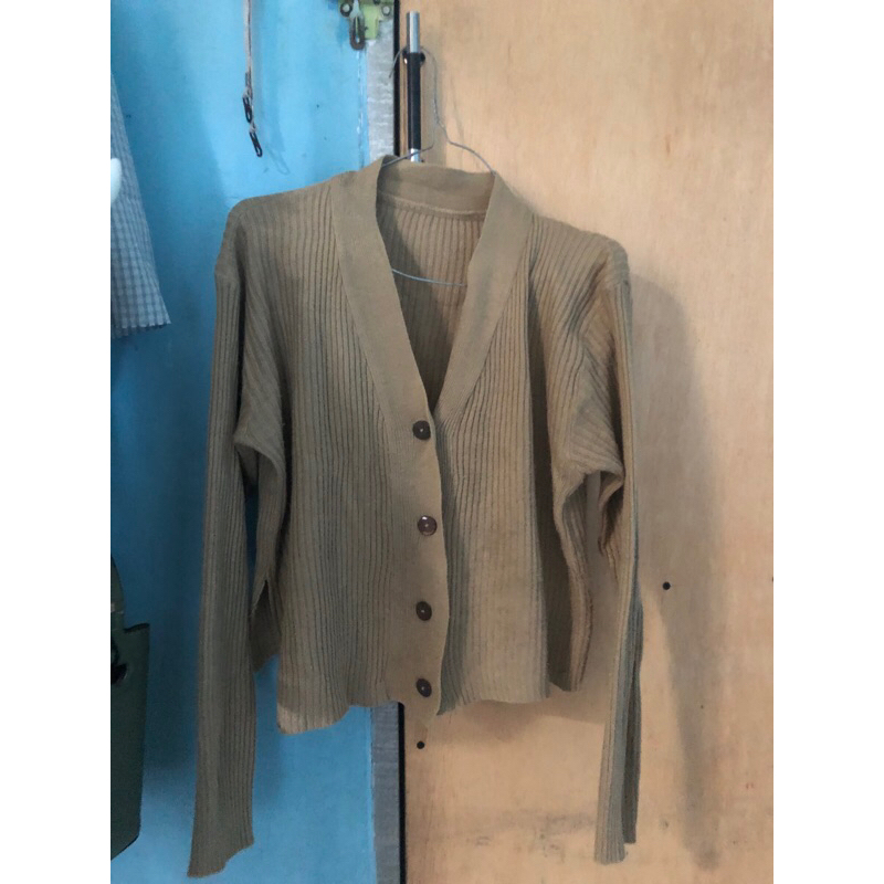 Jual proved kemeja turtleneck dan cardigan blouse mayoutfit | Shopee ...